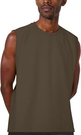 Generic DENGJIAMY D&eacute;bardeurs d&eacute;t&eacute; solides &agrave; col rond pour homme - T-shirt classique basique uni sans manches - T-shirts d&eacute;contract&eacute;s tendance pour homme, marr