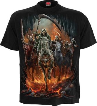 Spiral Revelation Homme T-Shirt Manches Courtes Noir XL 100% Coton Regular/Coupe Standard