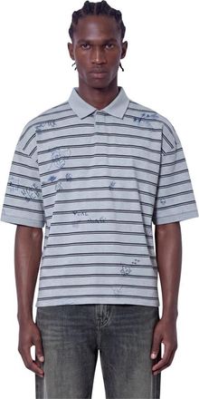 VETEMENTS Scribbled Polo - - Tops - Herren - Grau - S