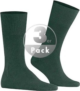 Falke Herren Socken gr&uuml;n Merinowolle unifarben