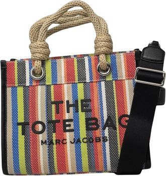 Marc Jacobs Femme, Sacs, Multicolore, Taille: ONE Size Stripe Mesh Small Tote Bag