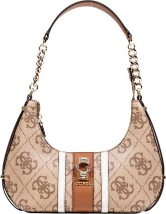 Guess Femme, Sacs, Beige, Taille: ONE Size Sac à Main Imprimé Élégant avec Poches Multiples