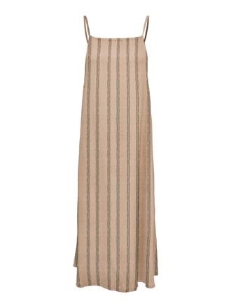 Pieces Pieces Womens PCLUNA Strap MIDI Dress SA BC Kleid, Nomad/Stripes:Sky Captain, S