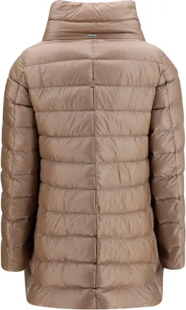 Herno Womens Beige Polyester Full-Length Jacket Clothing