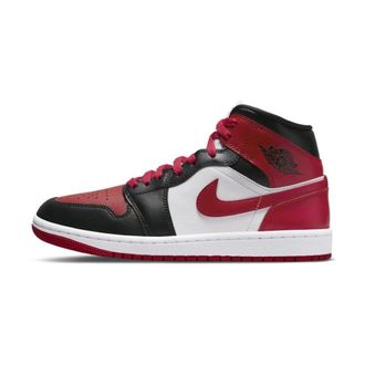 Nike Jordan Mid Wei&szlig; Rot Schwarz Sneakers - - Sport - Damen - Mehrfarbig - 40 1/2 EU