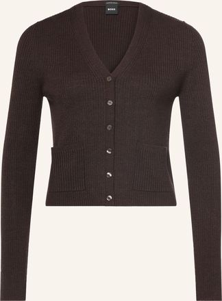 HUGO BOSS Strickjacke Feryn braun