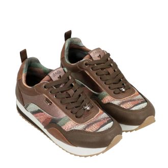 Anekke Core Sportschuhe aus Leder und mehrfarbigem Druck, inspiriert von der Schichtung der Erde, braun, 39 EU