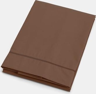 bianca Plain Dyed Deep Bettlaken, 210 x 280 cm, Taupe