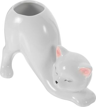 Artibetter Keramikvase Katze Abstrakte Form Tischdekoration Kleine Blumenvase Aus Keramik F&uuml;r Heim Und Wohnzimmer