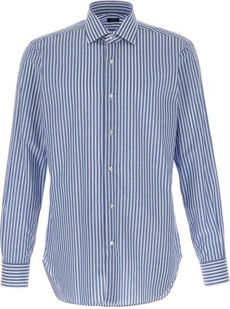 Barba Homme, Chemises, Bleu, Taille: 2XL Chemise &agrave; rayures