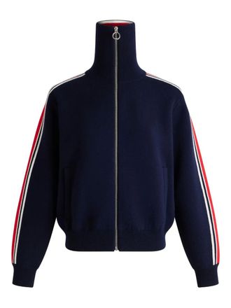 Fusalp cardigan à détails rayés - Bleu