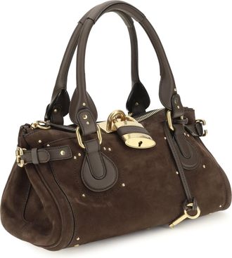 Chlo&eacute; Paddington Suede Shoulder Bag - Brown
