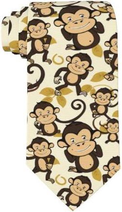 Generic Singes Joueurs Et Mignons Cravatte Décontractée Cravate Élégante Cravates Pour Fêtes Travail Soirée