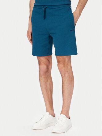 HUGO BOSS Sportshorts Waffle 50535884 Blau Regular Fit