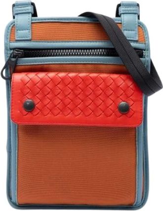 Bottega Veneta Sac bandouli&egrave;re Pre-owned en nylon - Femme - Pre-owned - Orange - Taille: ONE Size