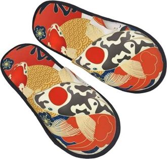 Generic L&eacute;g&egrave;re Pantoufles Hommes Poissons japonais Chat porte-bonheur Chaussures de Maison Confortable Chaussons en Feutre pour Adulte Ext&eacute;rieur Homme L