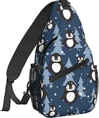 Generic Pingouins Sac &Agrave; Dos Bandouli&egrave;re Antivol Sacoche Epaule Multifonctionnel Sac Banane Pour Randonn&eacute;e Homme Femme