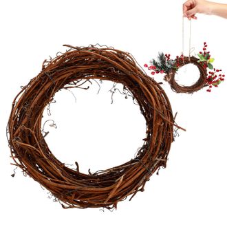 Cabilock Deko Weidenkranz weihnachtskranz Small Grapevine Kr&auml;nze T&uuml;rkranz, Adventskranz, Naturkranz, Weidenring, Holzkranz, Osterkranz, Bastelkranz f&uuml;r Weihnac