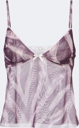 Bananhot Top Solay &agrave; imprim&eacute; et dentelle