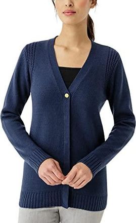 Damart Gilet uni boutonn&eacute; Femme Bleu Taille 38/40
