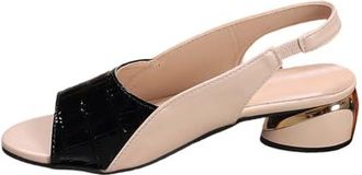 Generic Sandales &agrave; talons pour femme - Sandales &agrave; talon bloc - Sandales &agrave; talon bas - Chaussures de plage - Sandales &agrave; talons hauts - Chaussures de fitness - 