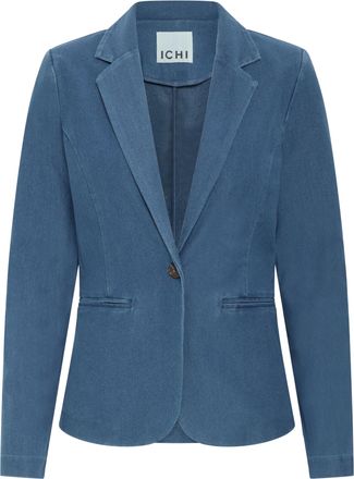 Ichi IHKATE Damen Blazer Longblazer/Kurzblazer Jacke Regular fit, Gr&ouml;&szlig;e:XXL, Farbe:Kate Denim MEDIUM Blue (204438)