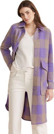 Street One Damen Mantel mit Dessin, shiny lilac, 44