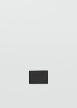 Mango Kartenhalter in Saffiano-Optik schwarz - Damen - Einheitsgr&ouml;&szlig;e - MANGO