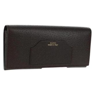 Gucci Pre-owned Leder Portemonnaie - - Pre-owned - Damen - Braun - ONE SIZE