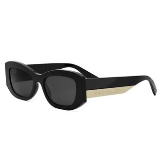 Bulgari unisex, Accessoires, Noir, Taille: 54 MM Lunettes de Soleil Roma Verres Gris Foncé