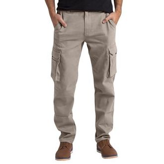 Generic Pantalon cargo classique en serg&eacute; serg&eacute; pour homme - Avec poches - Cordon de serrage - Pantalon de travail - Baggy - Couleur unie - Avec poches - Cord