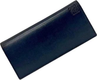 Loewe unisex, Pre-owned, Bleu, Taille: ONE Size Portefeuille en cuir Pre-owned