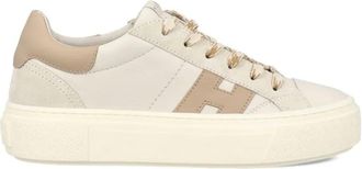 Hogan Low-Top Sneaker - Low-Top Sneakers With Silk And Nylon Construction - Gr. 37,5 (EU) - in Beige - f&uuml;r Damen
