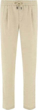 Boggi Milano Homme, Pantalons, Beige, Taille: 3XL Linen Coulisse Pants