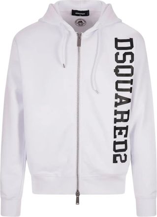 Dsquared2 hoodie zippé à logo - Blanc