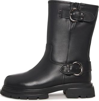 Cesare Gaspari Femme, Chaussures, Noir, Taille: 39 EU Buckled Edge Mid-Calf Leather Bottes