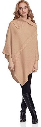 Merry Style Poncho Vêtement dhiver Femme 2V3T1(Abricot, One Size)