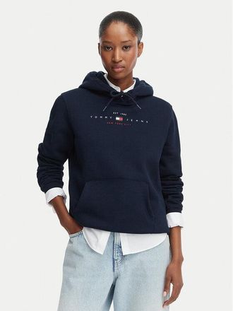 Tommy Jeans Sweatshirt Linear DW0DW23485 Dunkelblau Regular Fit