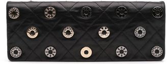 Chanel Clutches - Quilted Calfskin Star Attitude Grommet Fold Over C - Gr. unisize - in Schwarz - f&uuml;r Damen