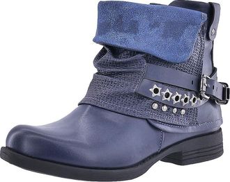 Elara Damen Biker Boots Nieten Stiefeletten Chunkyrayan 344 Navy-41