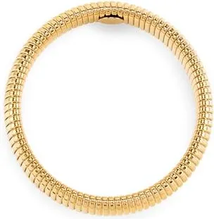 Au Printemps Paris Bracelet jonc en maille souple c&ocirc;tel&eacute;e