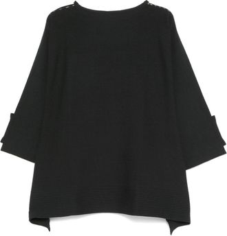 Issey Miyake Square Rib AP Pullover - Schwarz