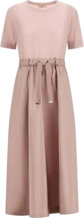 Herno Femme, Robes, Rose, Taille: 42 FR Drawstring Midi Dress