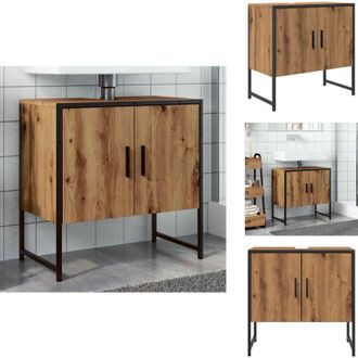 vidaXL Vidaxl - Armoire lavabo de salle de bain chêne artisanal 60x33x60 cm - Armoire Lavabo De Salle De Bain - Armoires Lavabo De Salle De Bain - Meuble De