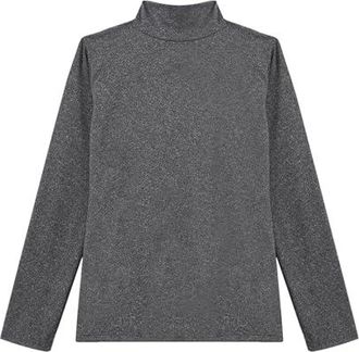 dPois Haut Thermique Col Roulé Homme T-Shirt Hiver sous-Vêtements Thermiques sous Pull Musculation Sport Jogging Running Entraînement S-3XL Gris foncé 3XL
