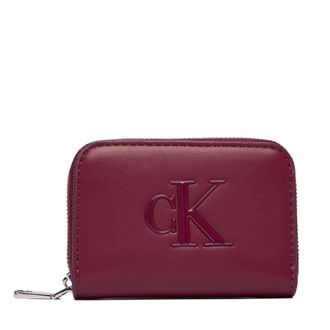 Calvin Klein Geldb&ouml;rse Calvin Klein Bold Ck Medium Zip Around LV04F1154G Dunkelrot