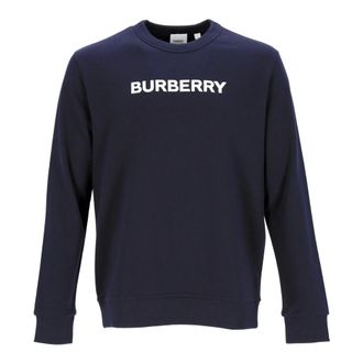 Burberry Burlow Logo Crew Sweater - - Sweatshirts & Hoodies - Herren - Blau - S