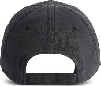 Balenciaga Logo-Embroidered Cotton Baseball Cap - Black