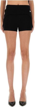 Jean Paul Gaultier Femme, Shorts, Noir, Taille: 40 FR Garter Mini-Shorts