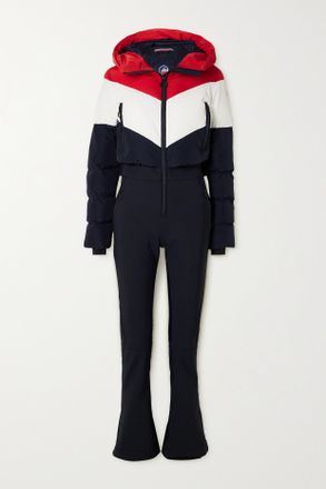 Fusalp Kira Skianzug Aus Gestepptem Softshell In Colour-block-optik - Blau